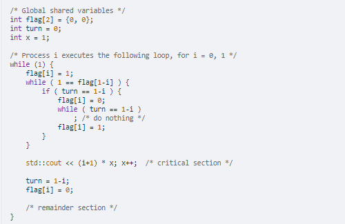 Solved Below is an algorithm that is executed by each of two | Chegg.com