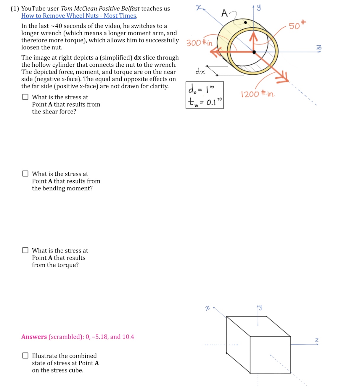 Solved (1) YouTube user Tom McClean Positive Belfast teaches | Chegg.com