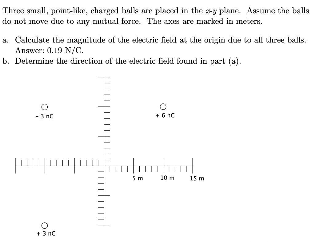 Solved Three small, point-like, charged balls are placed in | Chegg.com