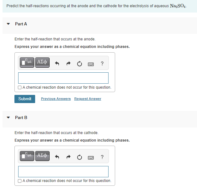 Solved Predict the half-reactions occurring at the anode and | Chegg.com