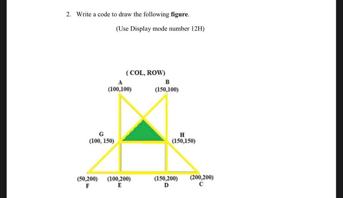 2. Write a code to draw the following figure. (Use | Chegg.com