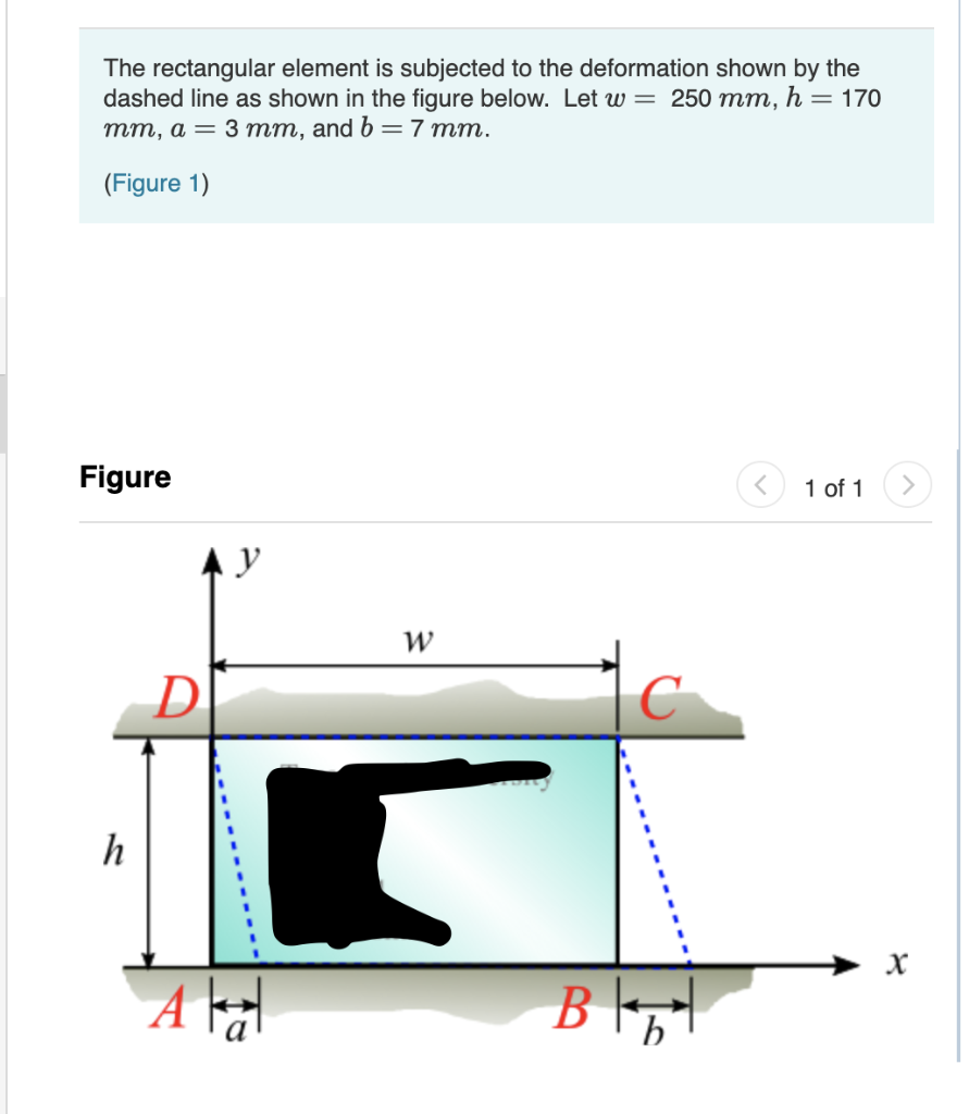 Solved The rectangular element is subjected to the | Chegg.com