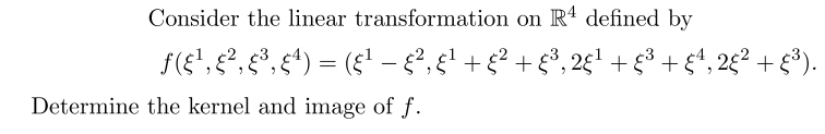Solved Consider the linear transformation on R4 defined by | Chegg.com