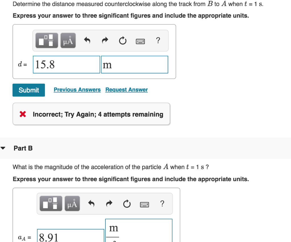 Solved Particles A and B are traveling counter-clockwise | Chegg.com