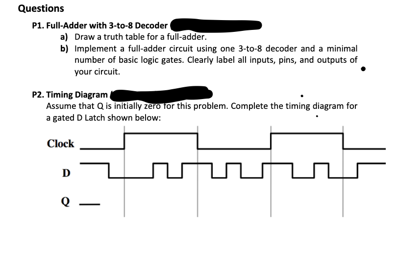 Implement Full Adder Circuit Using 3 To 8 Decoder