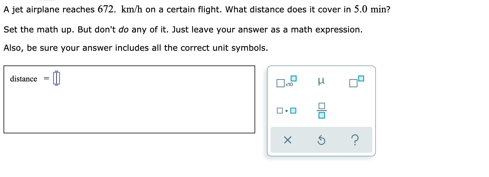 Solved A jet airplane reaches 672. km/h on a certain flight. | Chegg.com