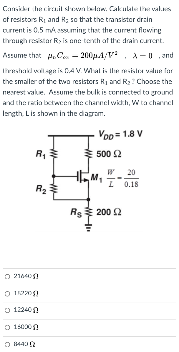 Solved Consider The Circuit Shown Below Calculate The