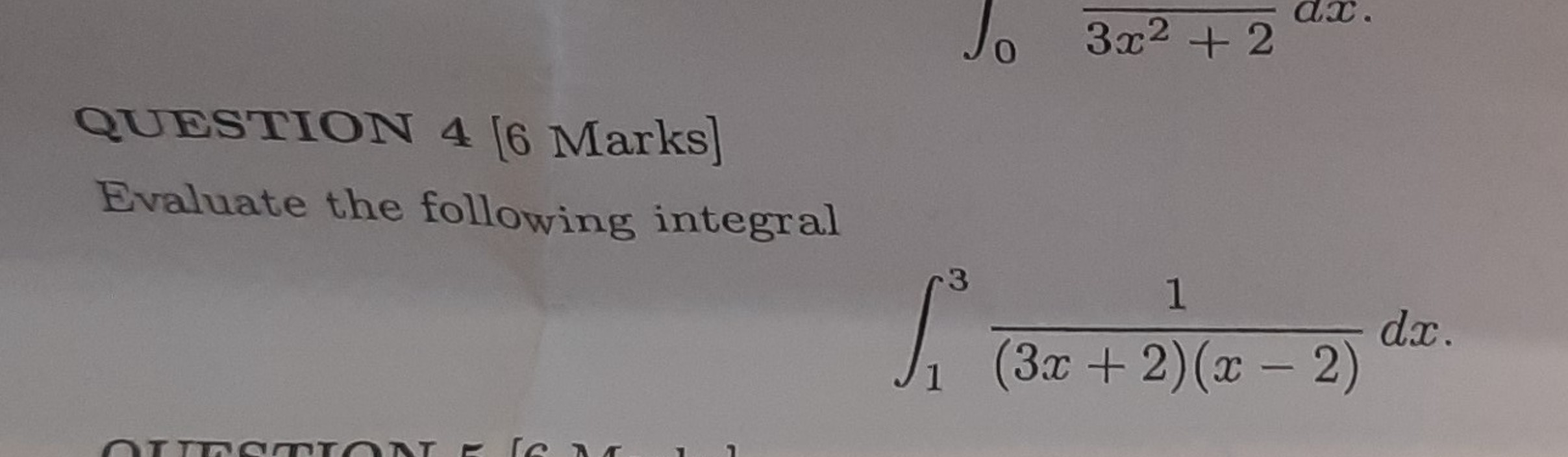 Solved Evaluate the following integral∫131(3x+2)(x-2)dx | Chegg.com