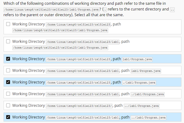 Solved Which of the following combinations of working | Chegg.com
