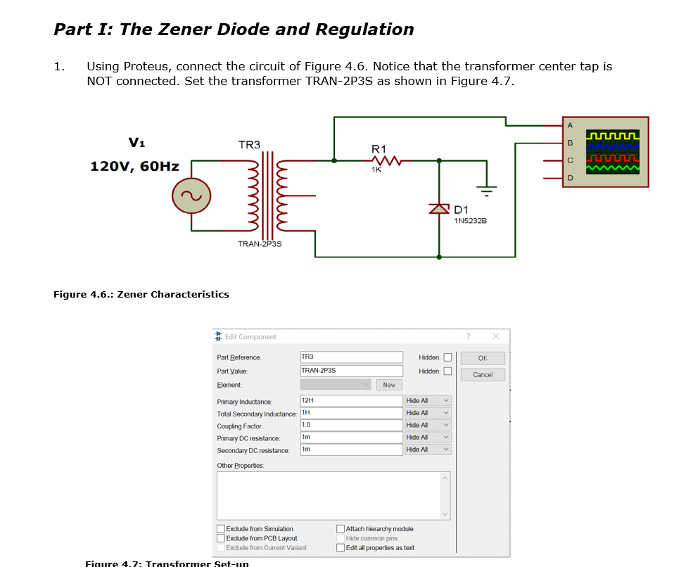 Solved Part I: The Zener Diode and Regulation 1. Using | Chegg.com