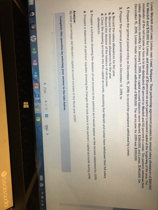 Solved Lewis Wardell and Lewis Lomas own Lewis' Antiques. | Chegg.com