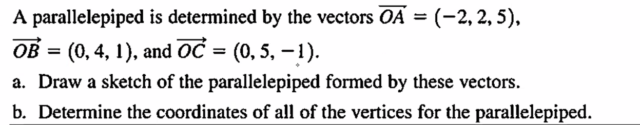 Solved = = = A parallelepiped is determined by the vectors | Chegg.com