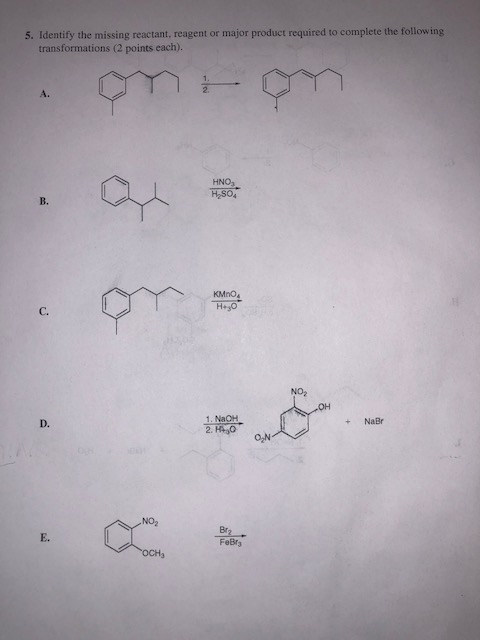 Solved Identify the missing reactant, reagent or major | Chegg.com