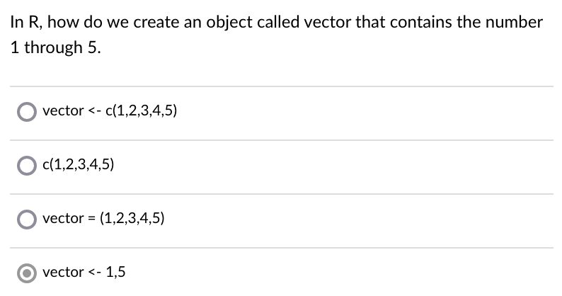Solved In R, how do we create an object called vector that | Chegg.com