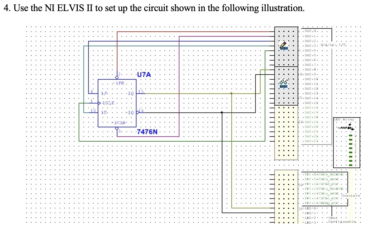 1. Use the NI ELVIS II to set up the circuit shown in | Chegg.com