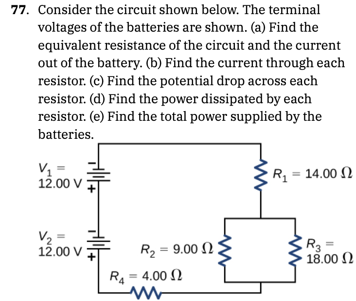 Solved Consider the circuit shown below. The | Chegg.com