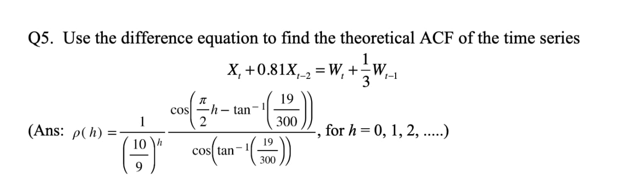 Solved Q5. Use the difference equation to find the | Chegg.com
