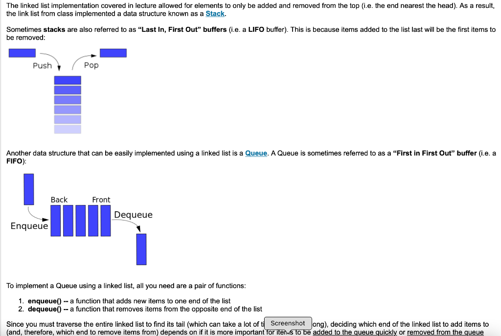 Solved Designing a Simple Queue The linked list | Chegg.com