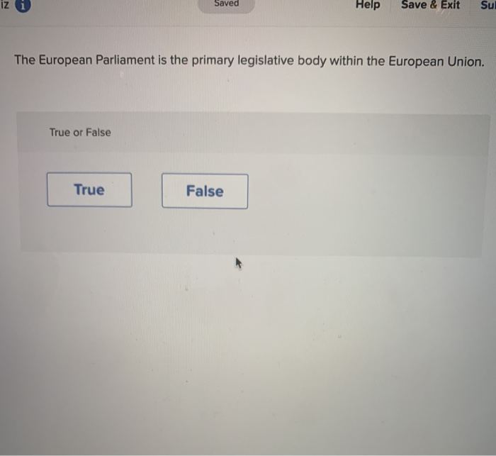 Solved Saved Help Save & Exit Sl iz i IZ The European | Chegg.com