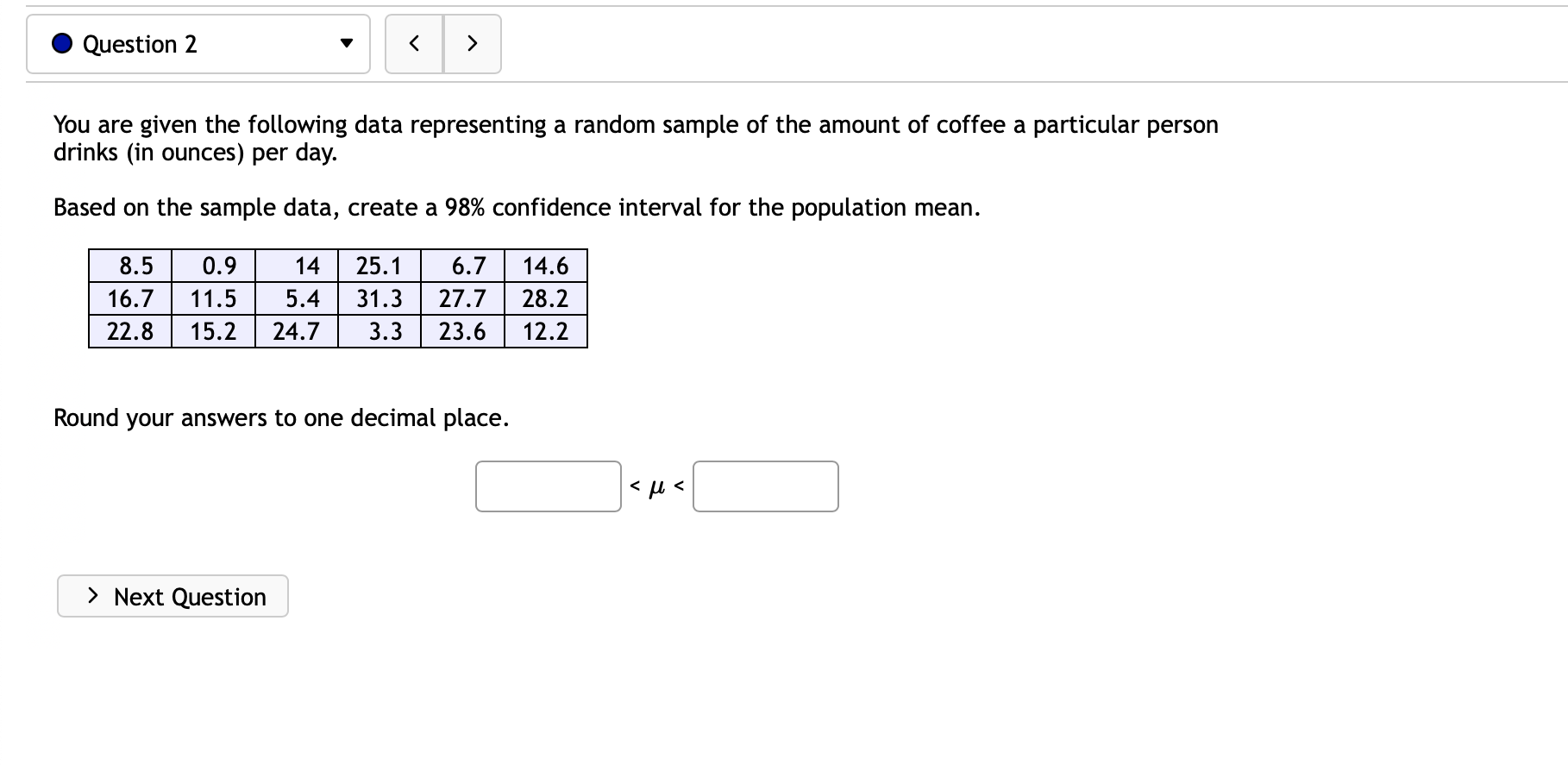 Solved You are given the following data representing a | Chegg.com
