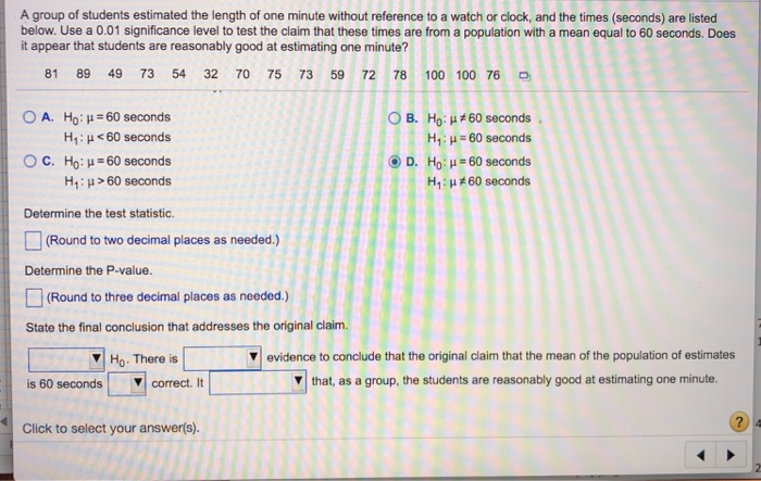 Solved A group of students estimated the length of one | Chegg.com