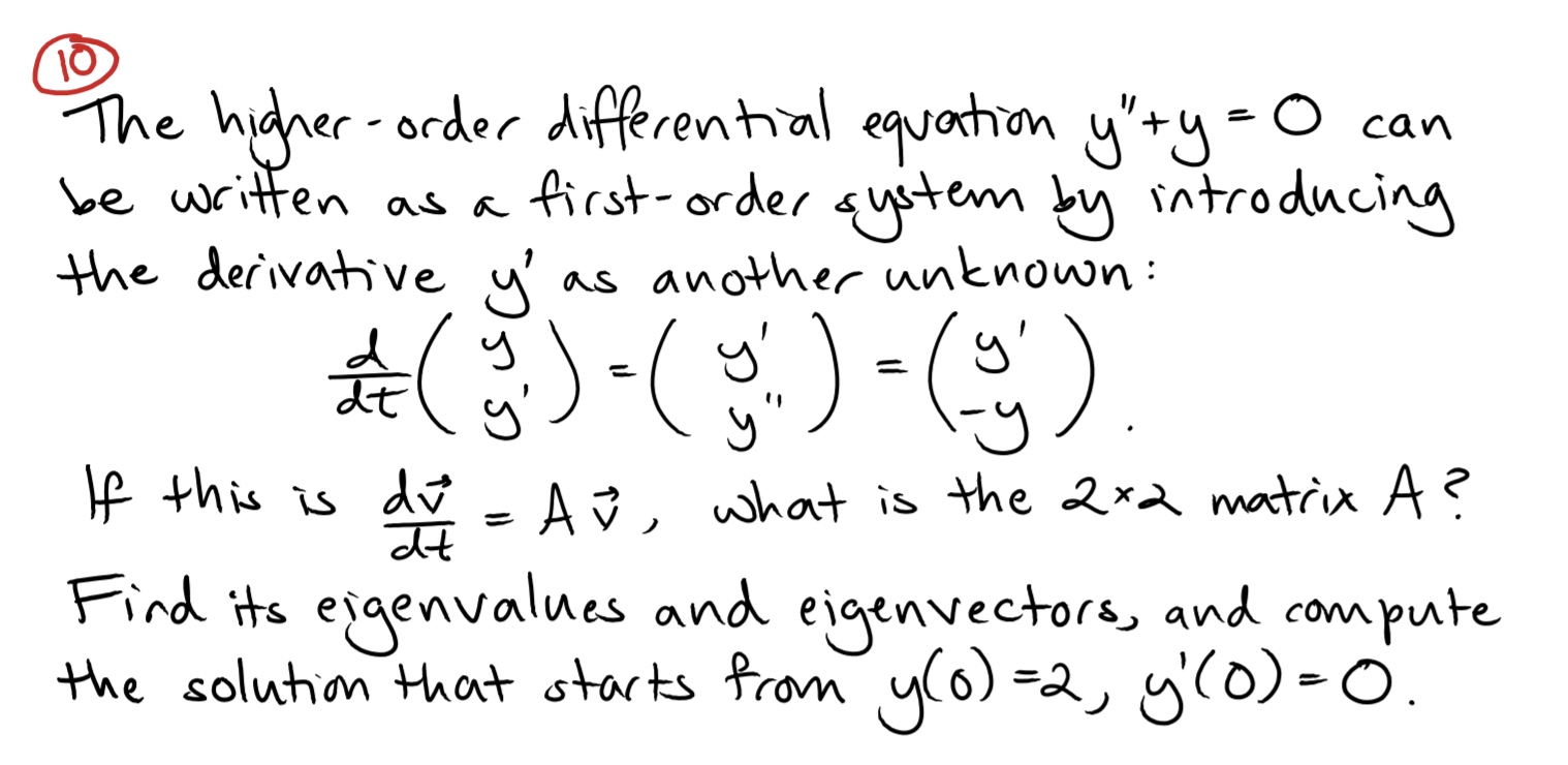 Solved 10 The higher-order differential equation yhty=0 can | Chegg.com