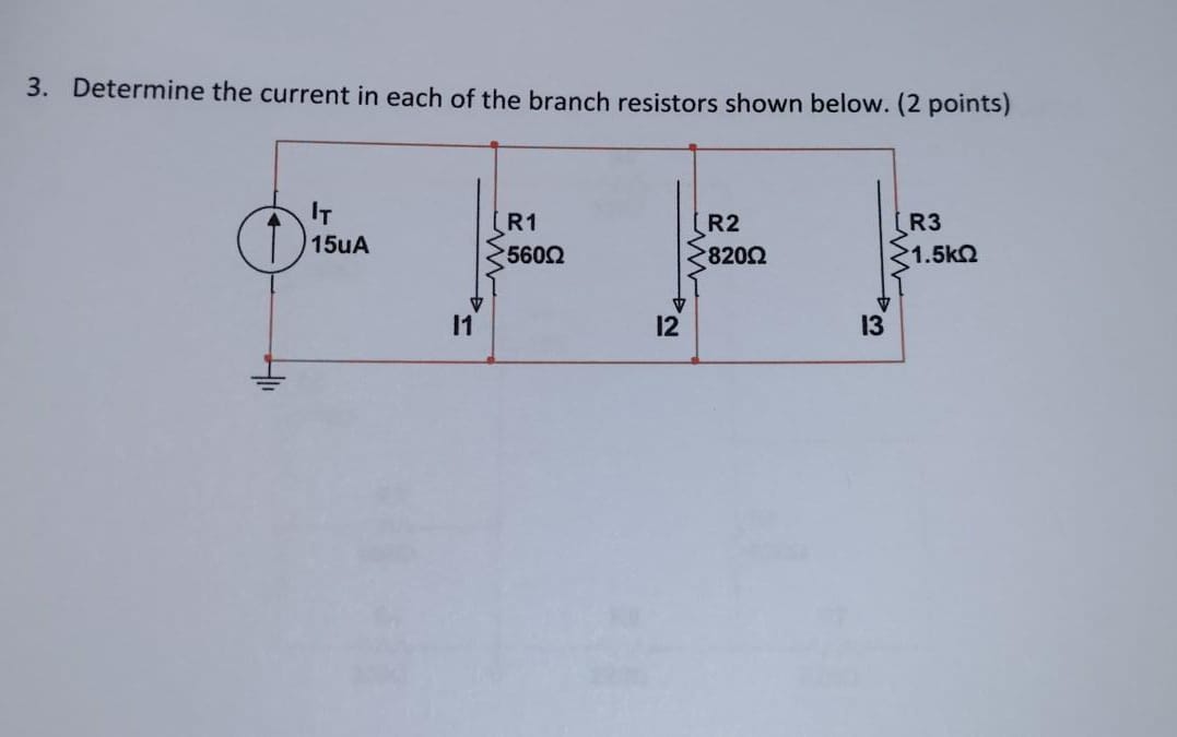 Solved Determine the current in each of the branch resistors | Chegg.com