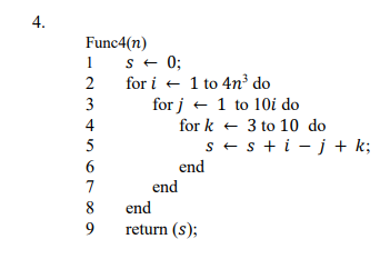 Solved of the following algorithms. W and simplify. Justify | Chegg.com