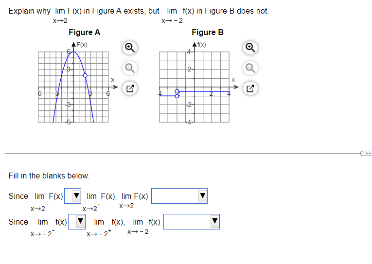 Solved Explain why limx→2F(x) in Figure A exists, but | Chegg.com