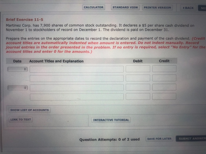 Solved CALCULATOR STANDARD VIEW PRINTER VERSION 4 BACK Brief | Chegg.com