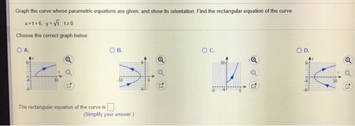 Solved Graph the curve whose parametric equations are given | Chegg.com