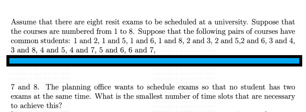 Solved Assume that there are eight resit exams to be | Chegg.com