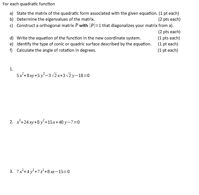 Solved For each quadratic function:a | Chegg.com