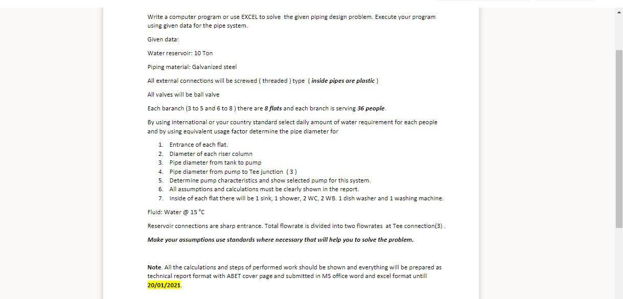 Write a computer program or use EXCEL to solve the | Chegg.com