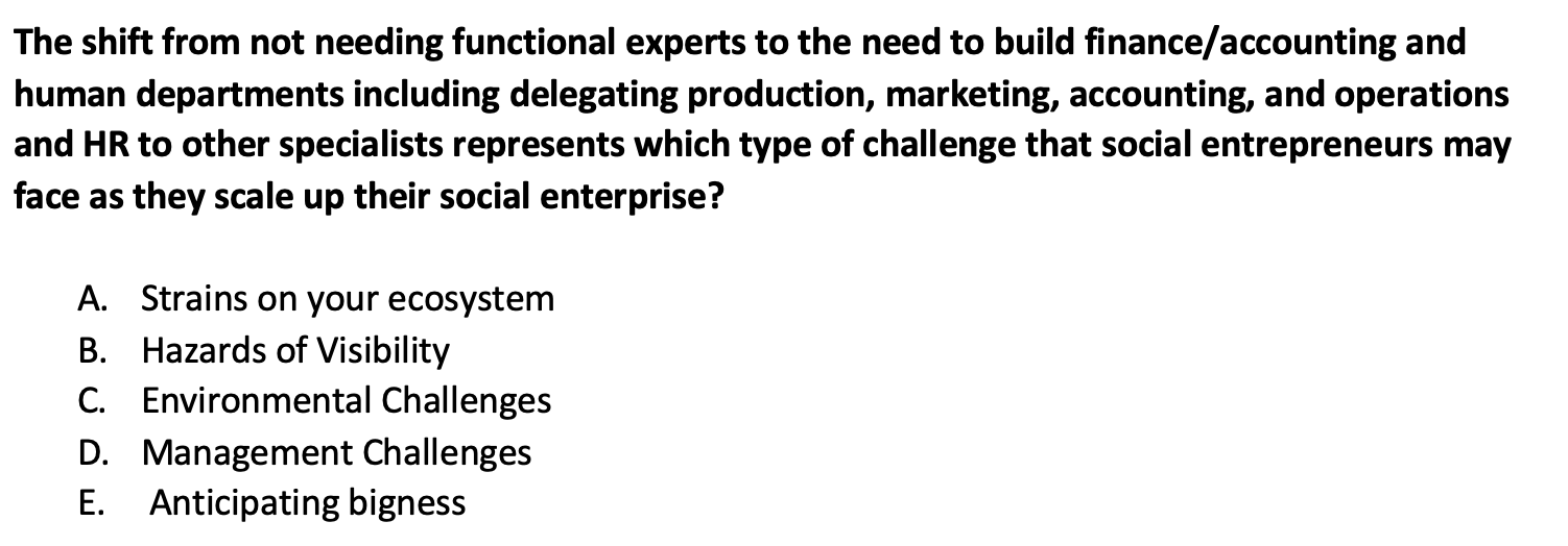 Solved The shift from not needing functional experts to the | Chegg.com