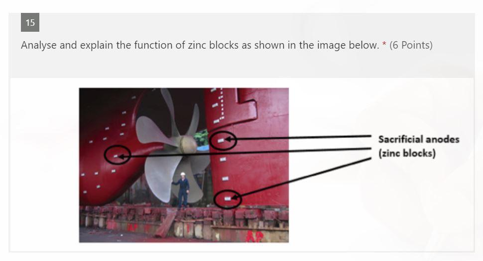 Solved Analyse and explain the function of zinc blocks as | Chegg.com