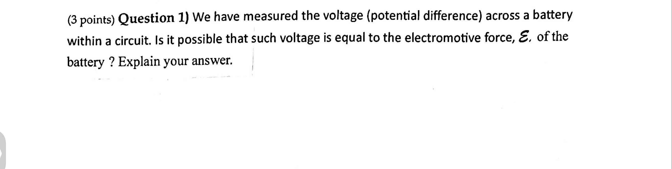 Solved (3 points) Question 1) We have measured the voltage | Chegg.com