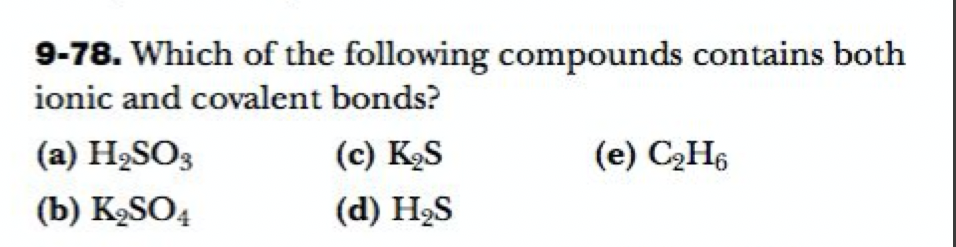 Solved 9-78. Which of the following compounds contains both | Chegg.com