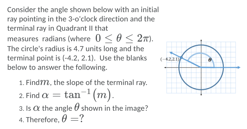 Solved e Consider the angle shown below with an initial ray | Chegg.com