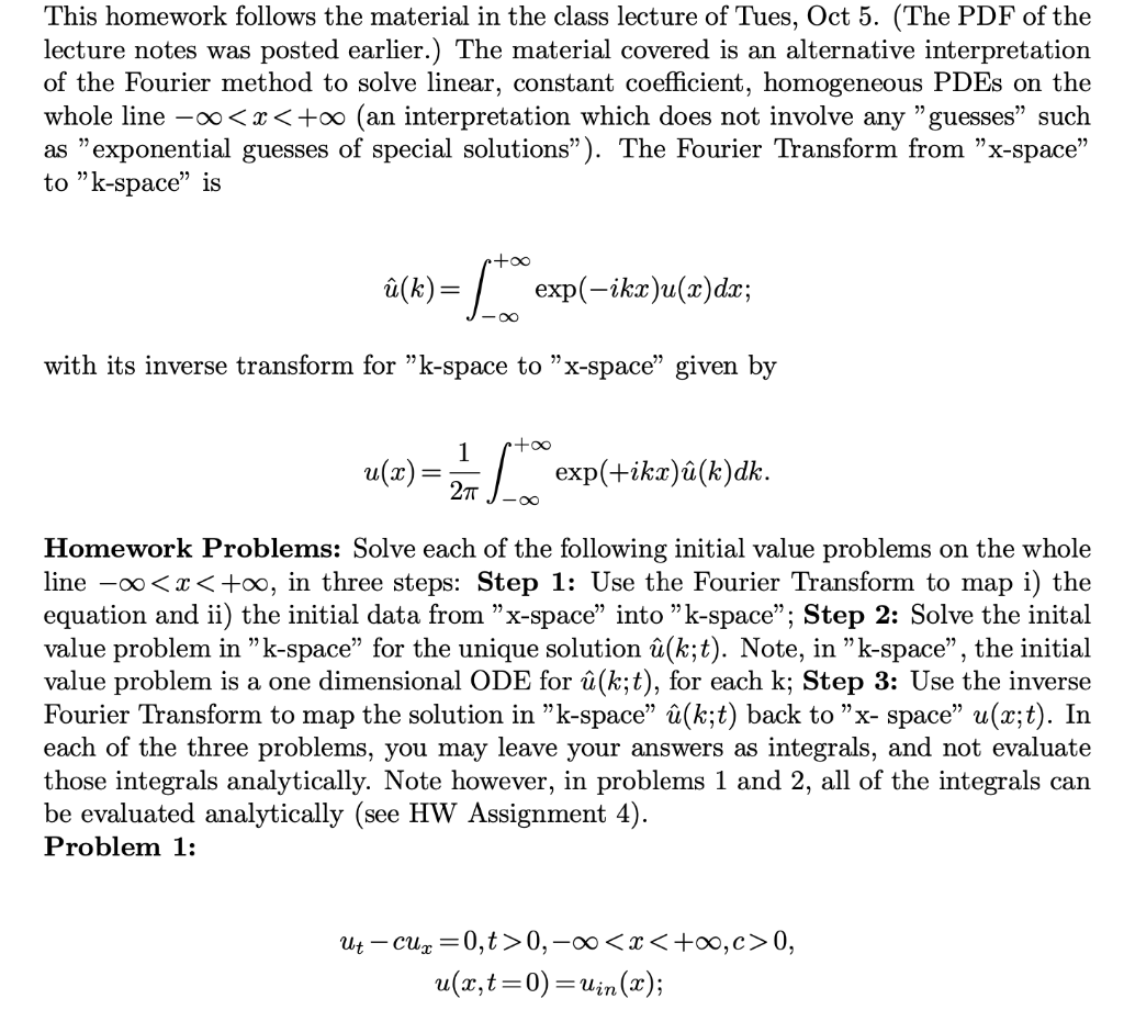 Solved This homework follows the material in the class | Chegg.com