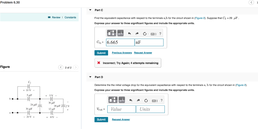 Solved Problem 6.30 Part C Review| Constants Find the | Chegg.com