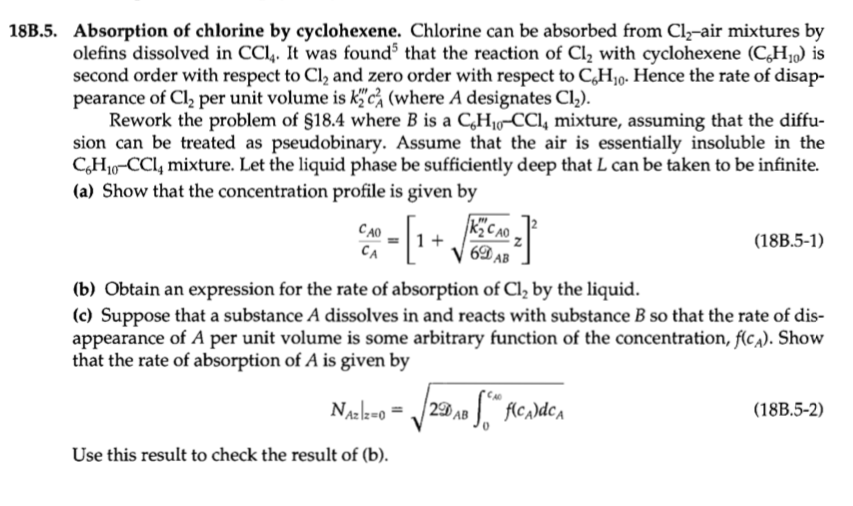 Solved 18B.5. Absorption of chlorine by cyclohexene. | Chegg.com