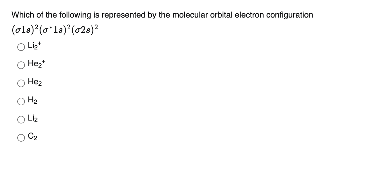 Solved Which Of The Following Is Represented By The