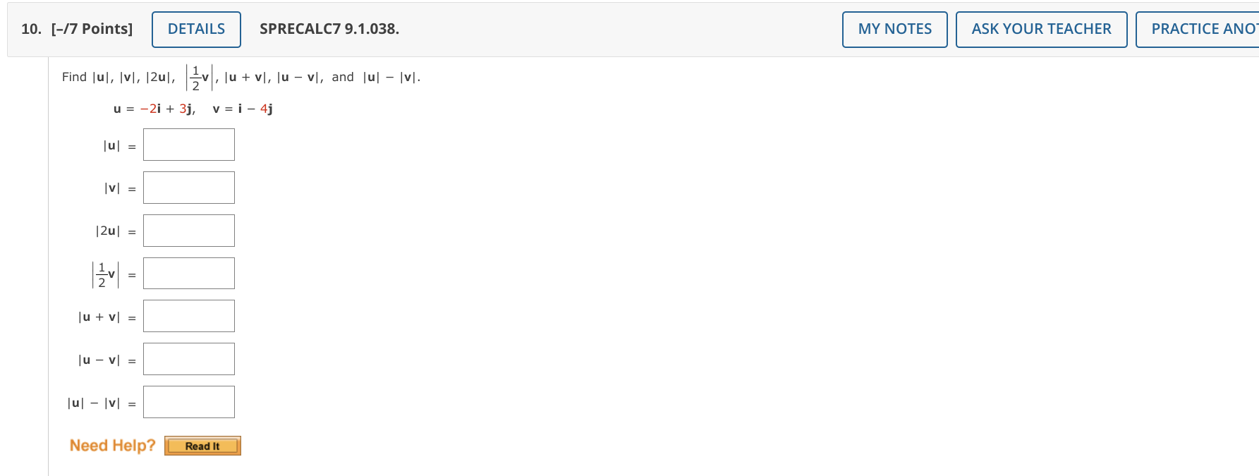 Solved [ 7 Points] Sprecalc7 9 1 038 Find