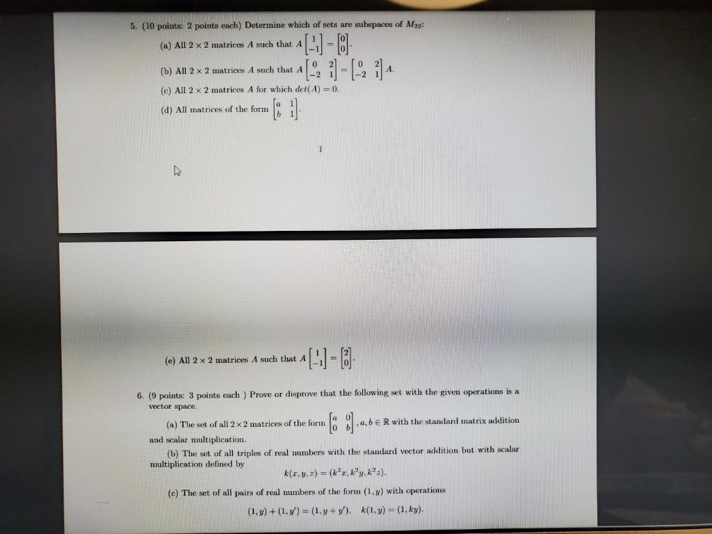 Solved 6. Prove or disprove that the following set with the | Chegg.com