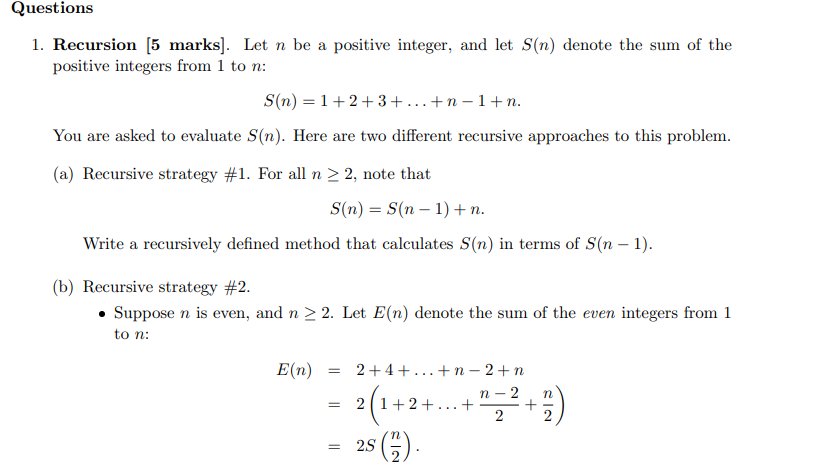 Solved Let O(n) denote the sum of the odd integers from 1 to | Chegg.com