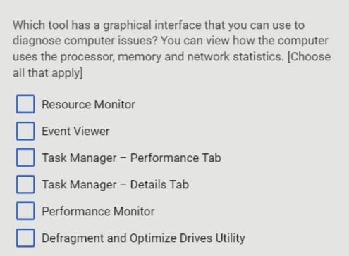 Solved Which tool has a graphical interface that you can use | Chegg.com