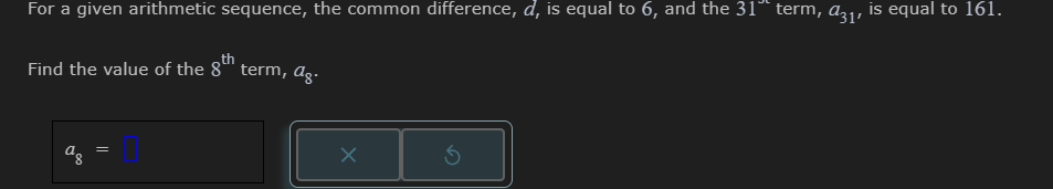 Solved For a given arithmetic sequence, the common | Chegg.com