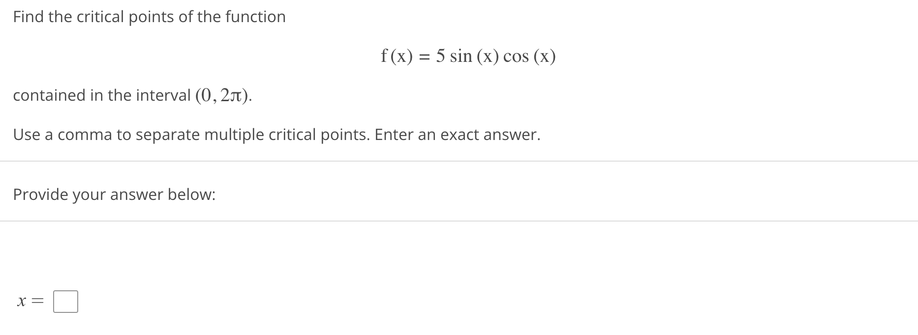 Solved Find the critical points of the function | Chegg.com