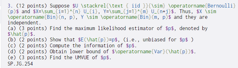 Solved 3. (12 points) Suppose $U \stackrel{\text { iid | Chegg.com